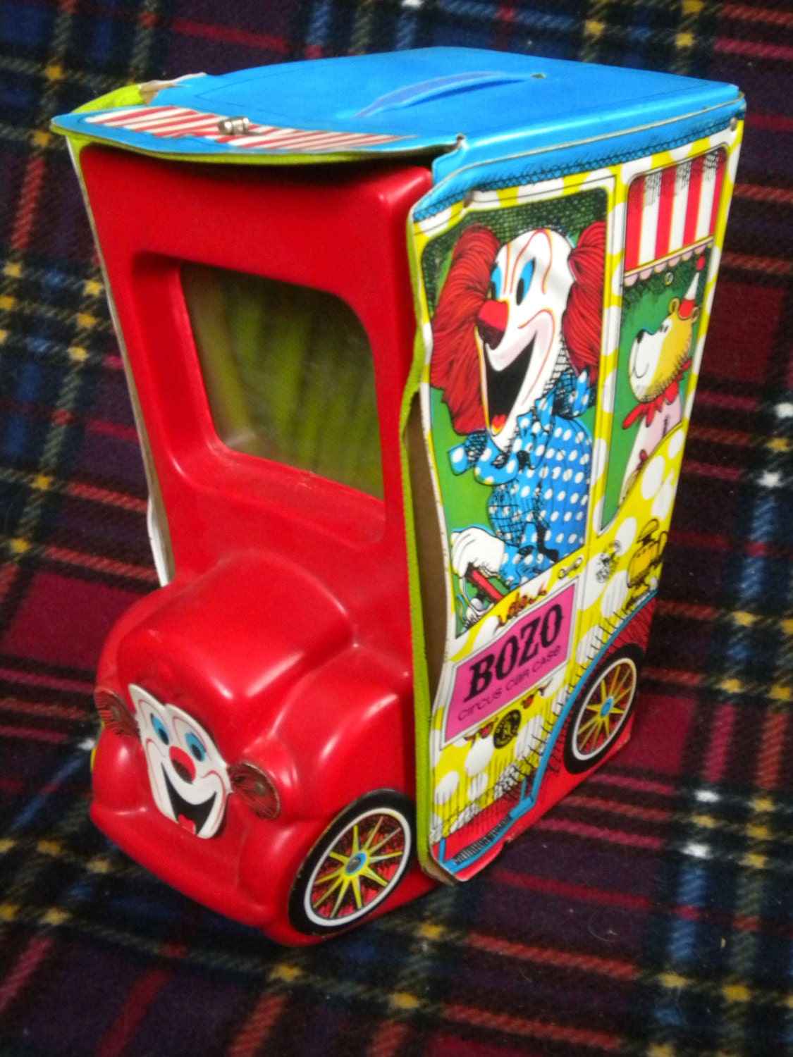 Bozo the Clown Circus Car Case 1967 and Bozo the Clown Mattel Talking ...