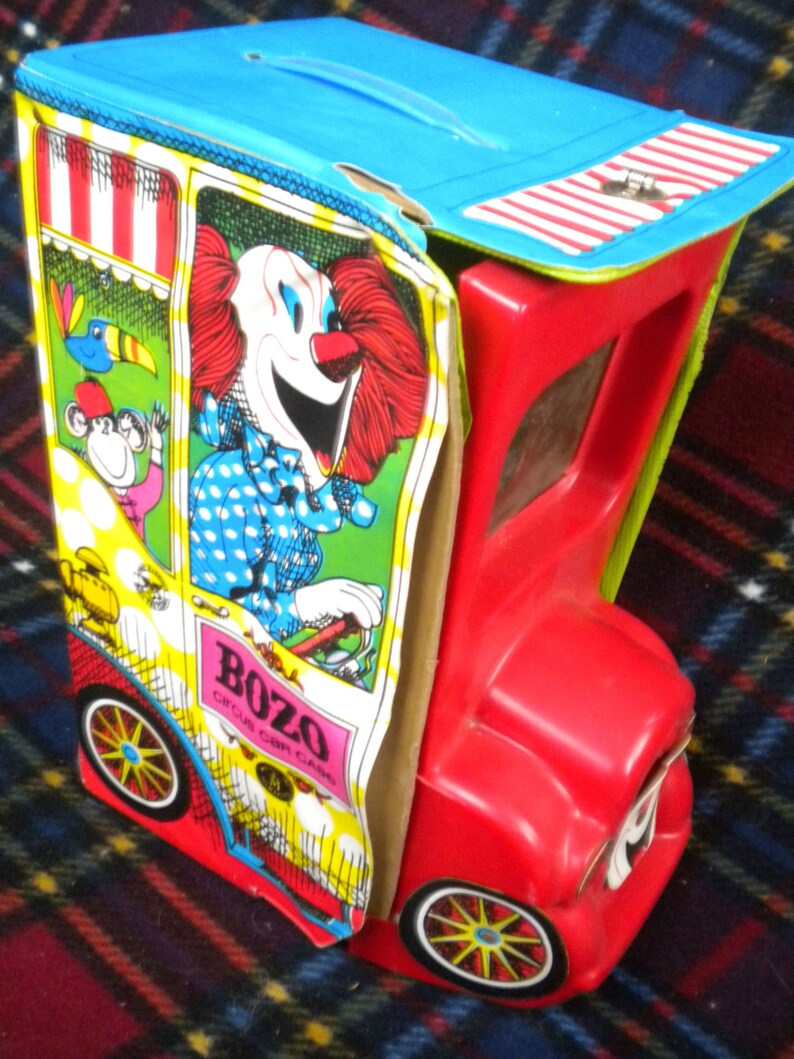 Bozo the Clown Circus Car Case 1967 and Bozo the Clown Mattel Talking ...