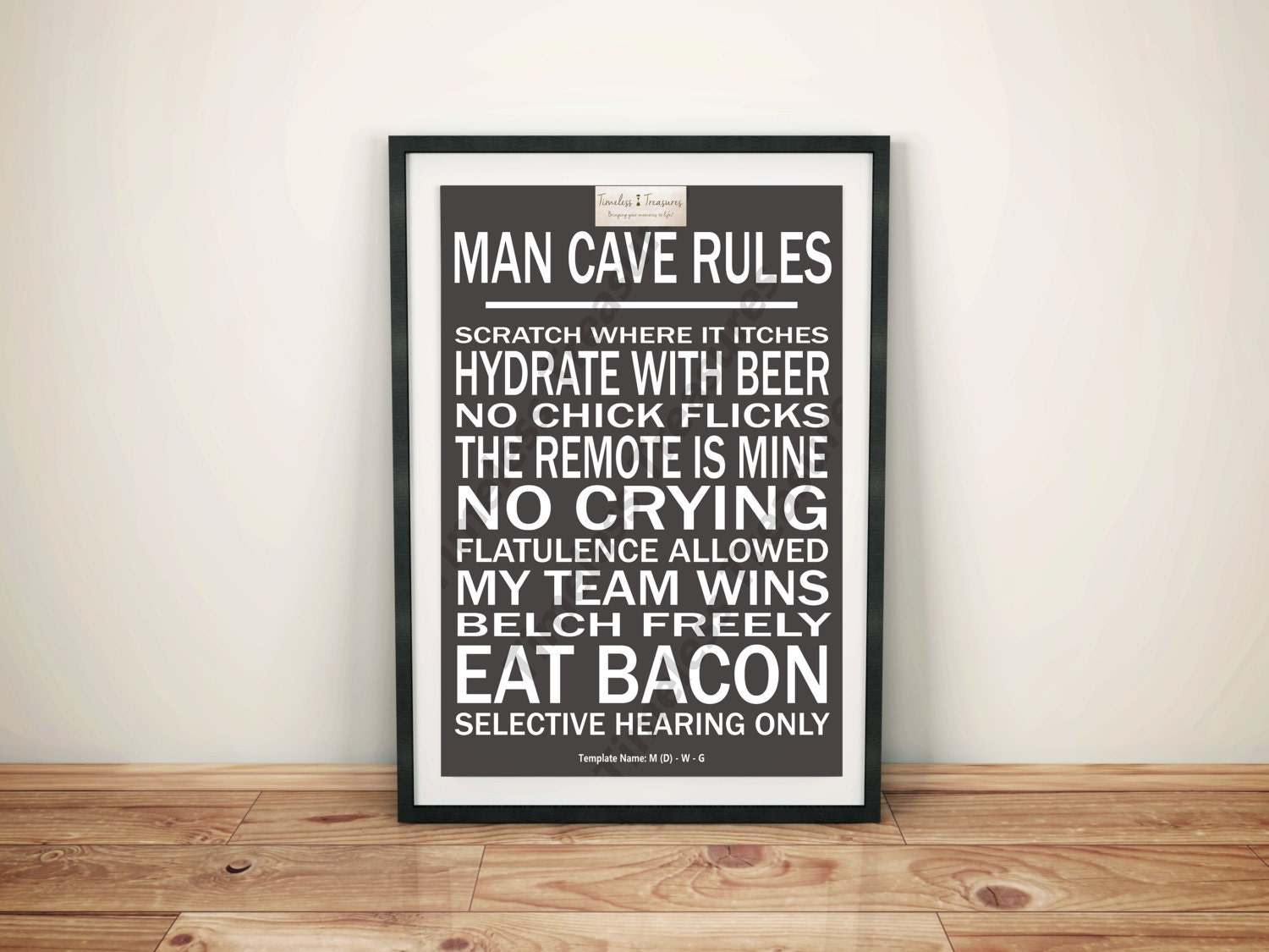 Men (D) - Man Cave Rules - (digital Download, Instant Download ...