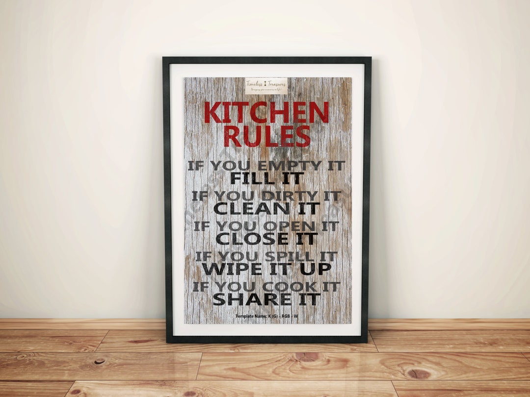 Kitchen (G) - Kitchen Rules - (digital Download, Instant Download ...