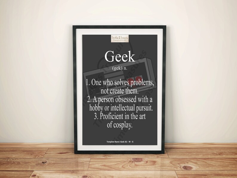 Geek K Definition of a Geek digital Download Instant - Etsy