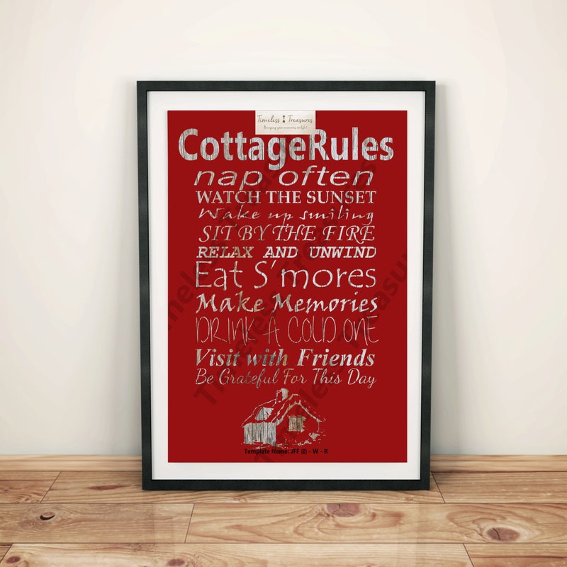 Cottage Rules - Etsy