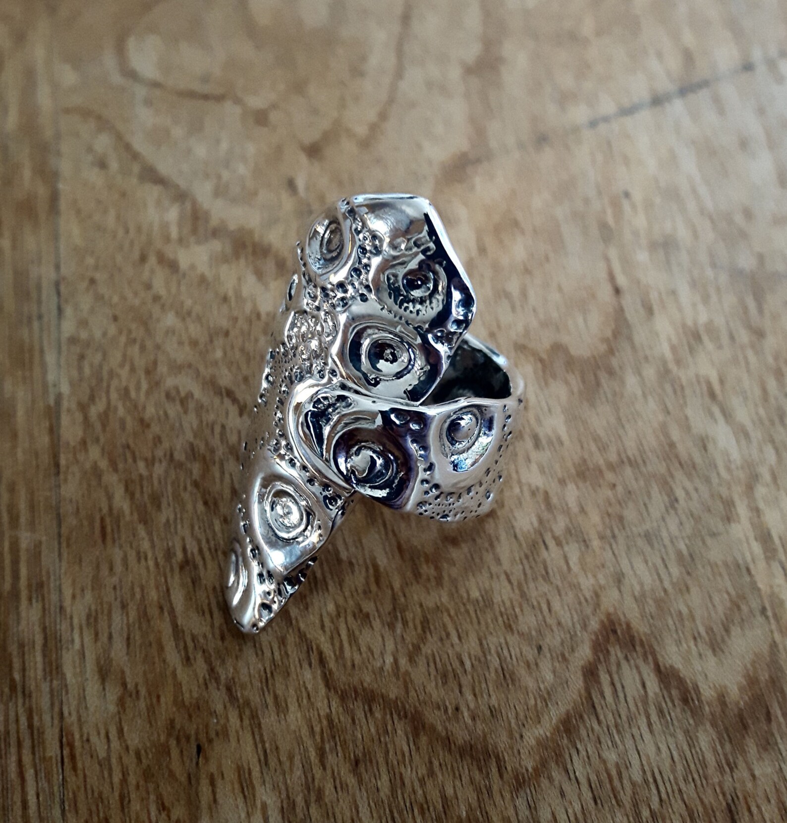 925 Silver Ring Long Ring Lace Texture Ring Sterling Silver Ring Silver ...