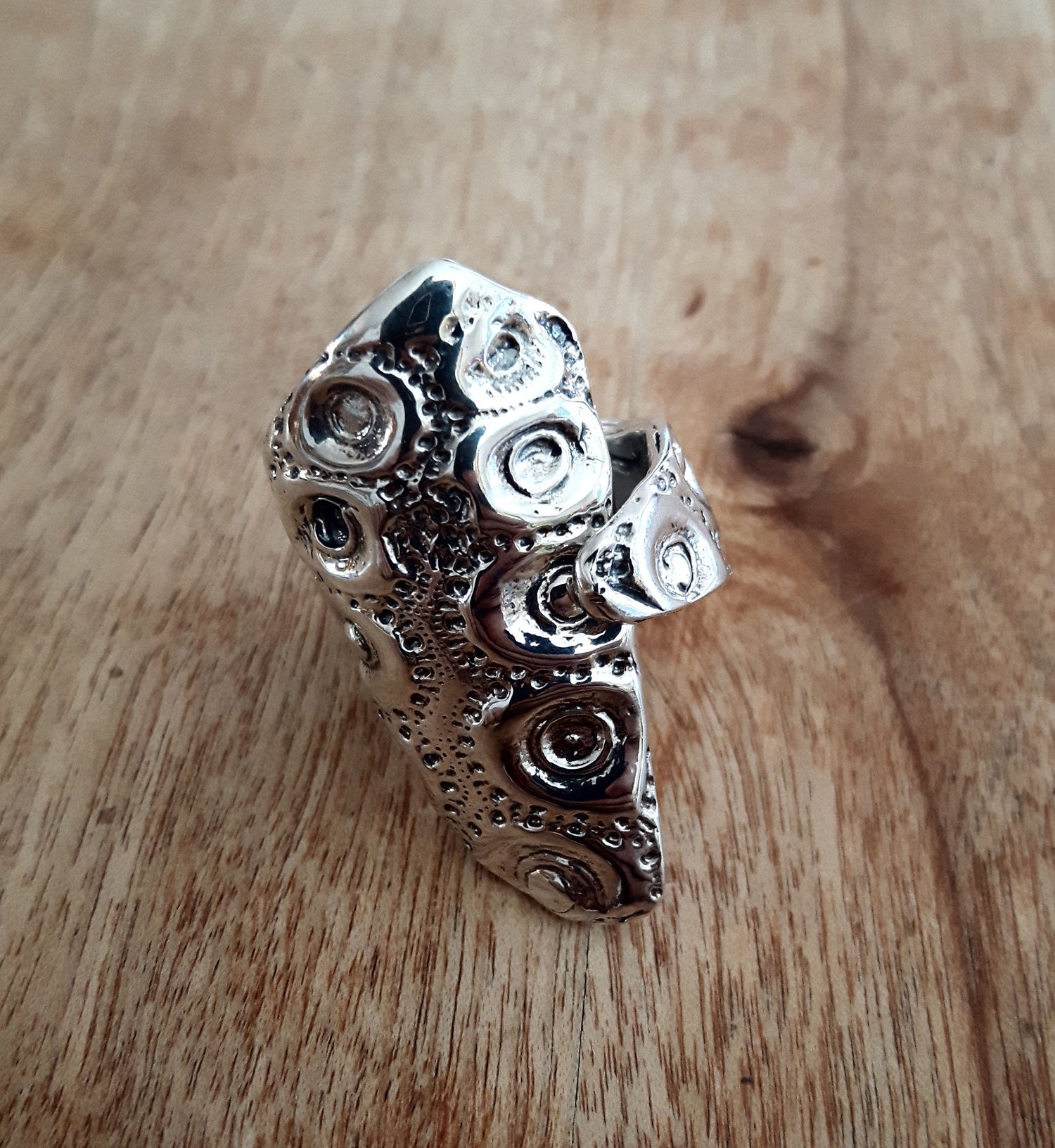 925 Silver Ring Long Ring Lace Texture Ring Sterling Silver Ring Silver ...