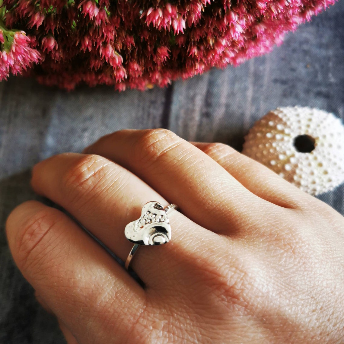 Small heart ring silver 925 sterling silver women's ring | Etsy