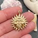 Sun Face Pendant, Bronze, Sun Pendant, Smiling Sun, Sun, Sky, Round ...