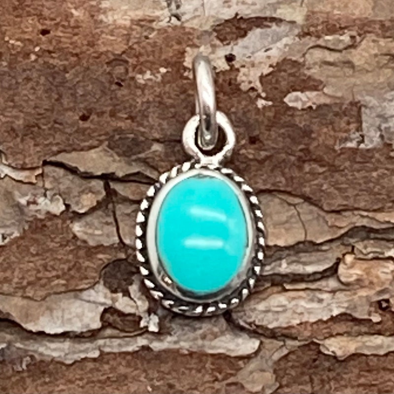 Sterling Silver Turquoise Charms - Etsy