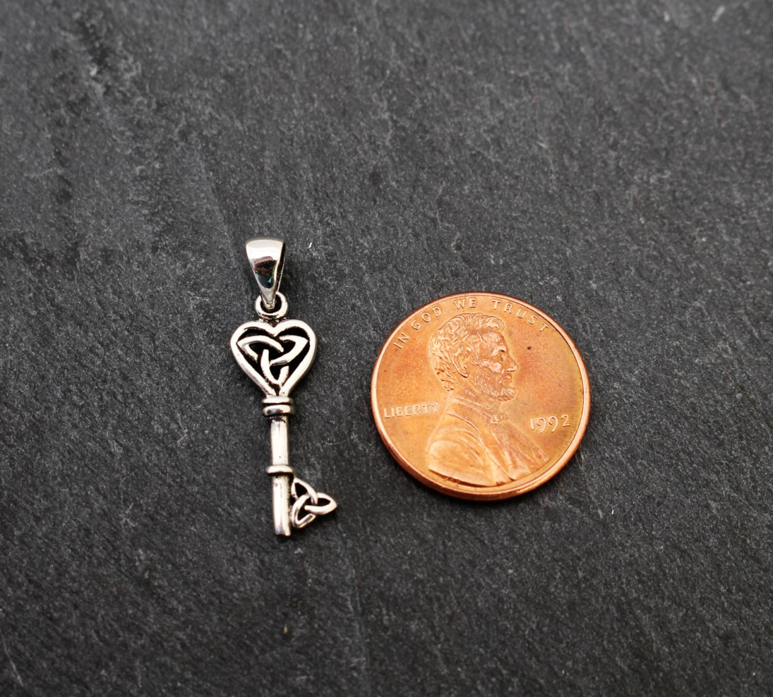 Celtic Knot Key Pendant Sterling Silver Key Pendant Key - Etsy