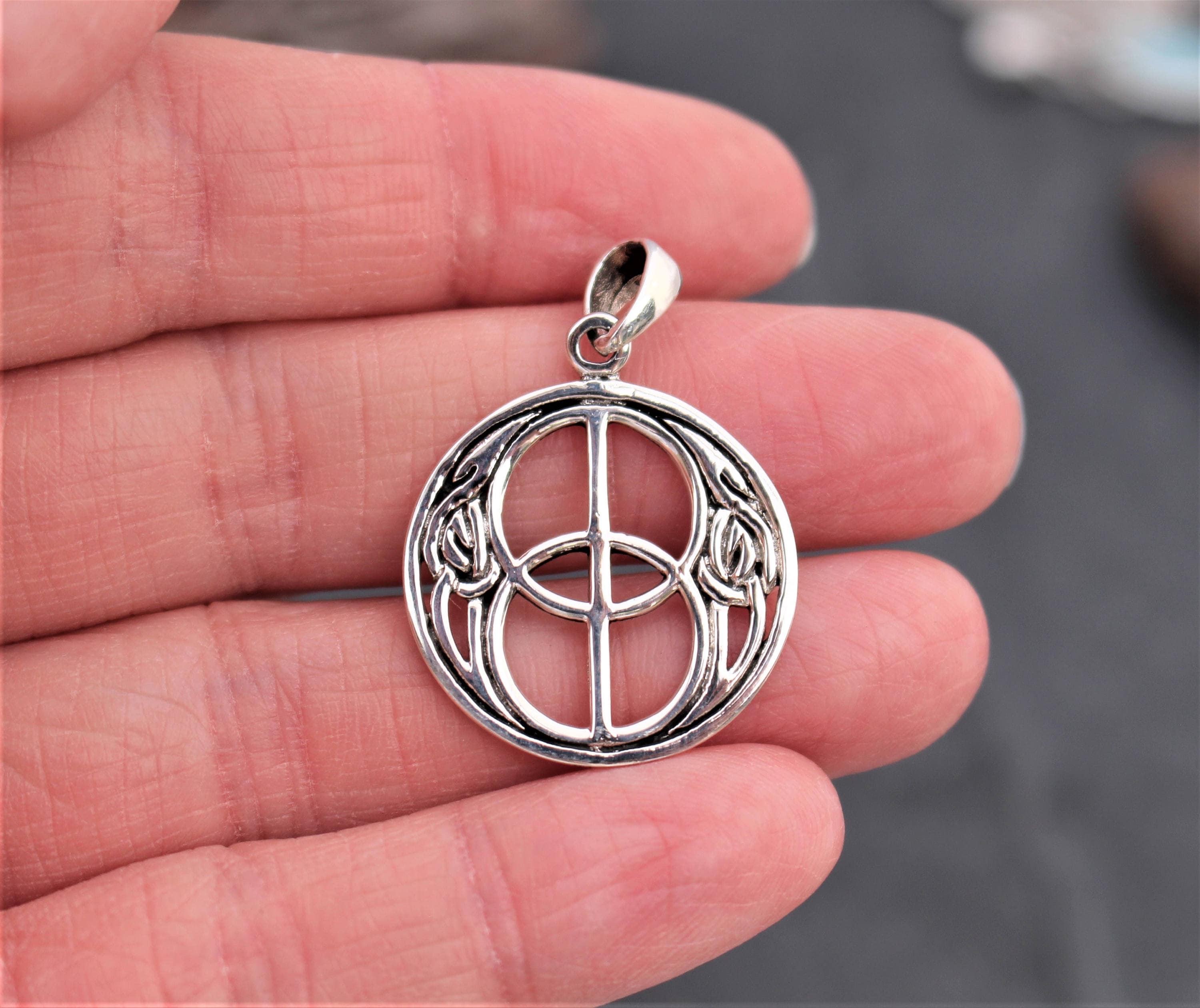 Celtic Peace Knot Necklace Sterling Silver Celtic Knot - Etsy