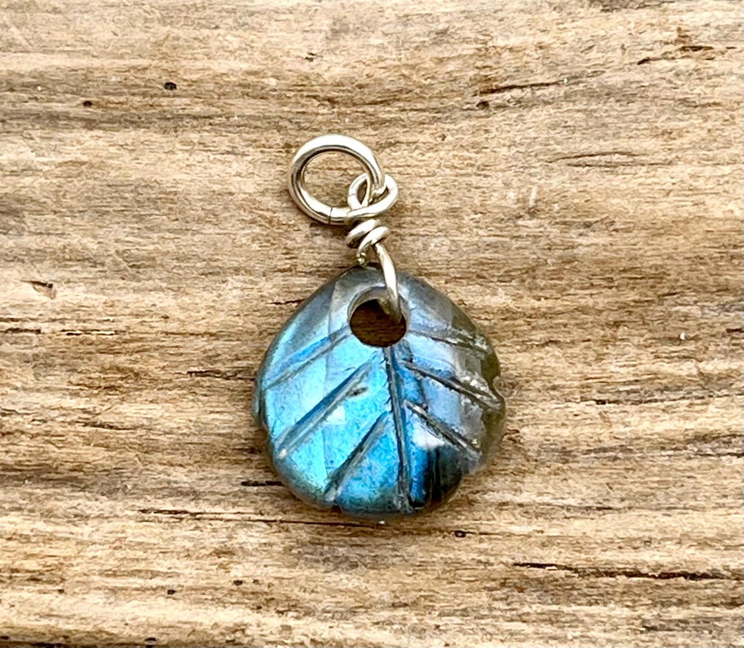 Carved Labradorite Pendant: Sterling Silver, Blue Flash - Etsy