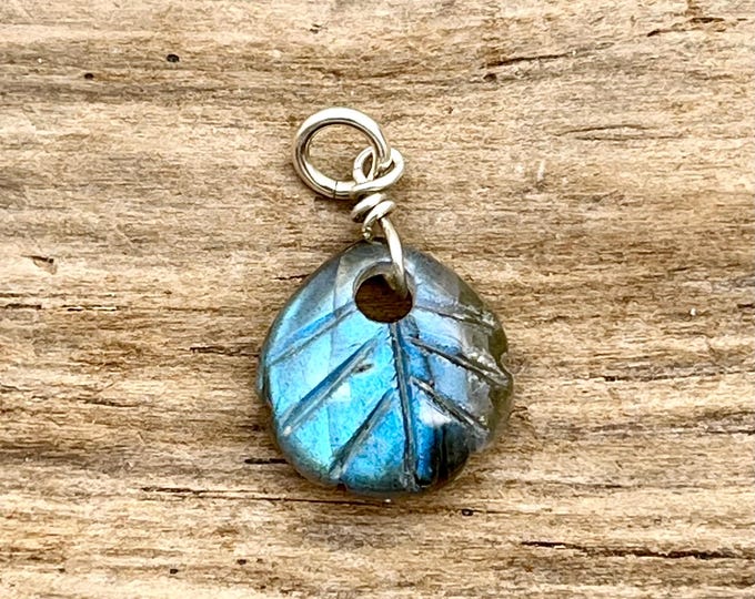 Carved Labradorite Pendant: Sterling Silver, Blue Flash - Etsy