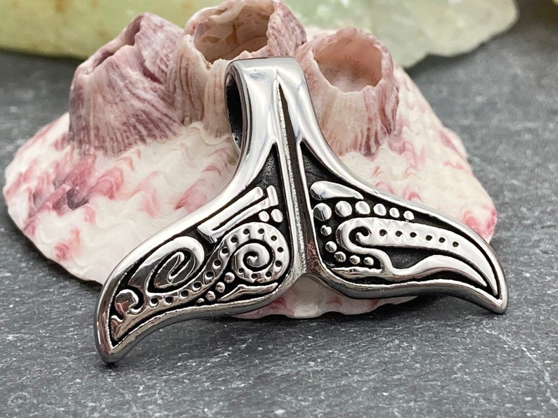 Stainless Steel Whale Tail Pendant: Mermaid Tail, Dolphin Tale - Etsy