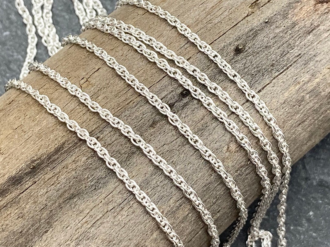 30 Inch Sterling Silver Rope Chain: Fine Gauge, Delicate - Etsy