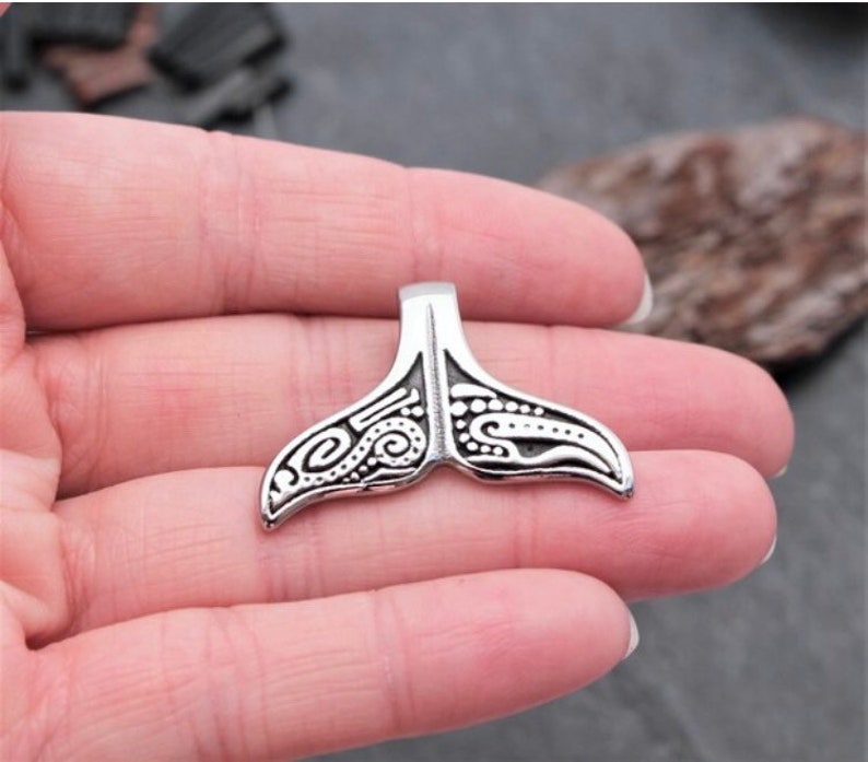 Stainless Steel Whale Tail Pendant: Mermaid Tail, Dolphin Tale - Etsy