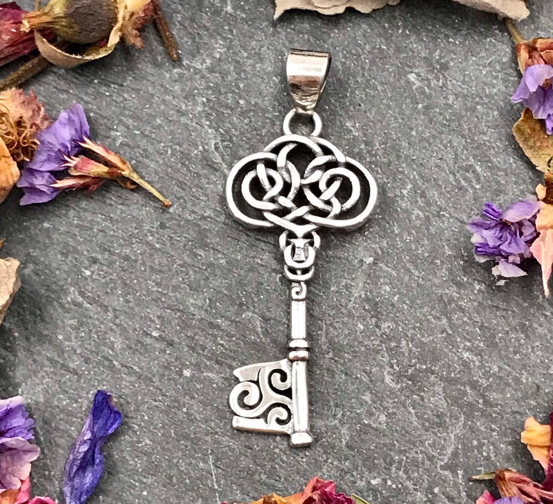 Key Pendant, Sterling Silver, Key Charm, Silver Key, Key Jewelry ...