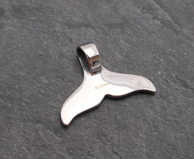 Stainless Steel Whale Tail Pendant: Mermaid Tail, Dolphin Tale - Etsy