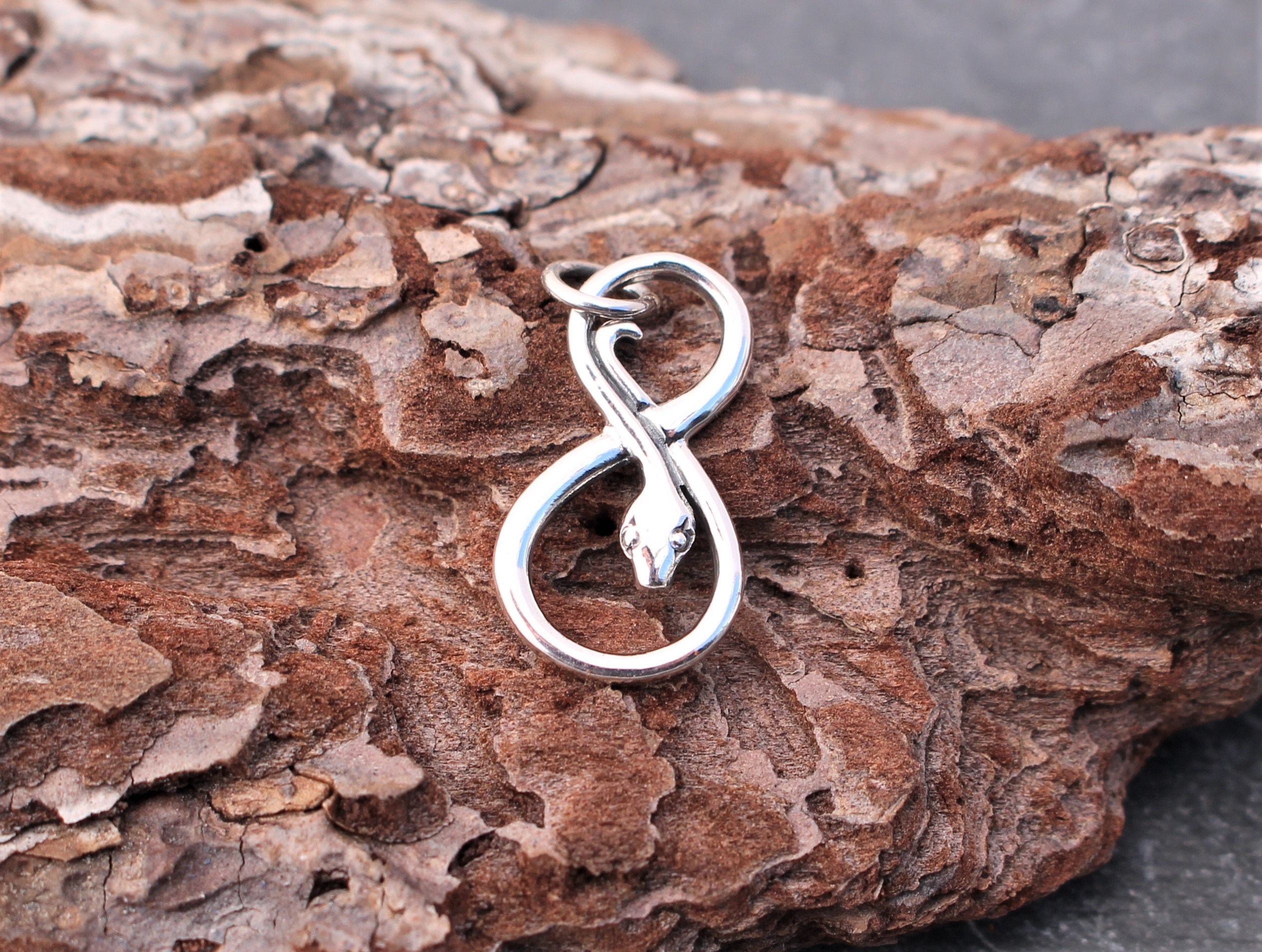 Infinity Snake Pendant Sterling Silver Reptile Snake - Etsy