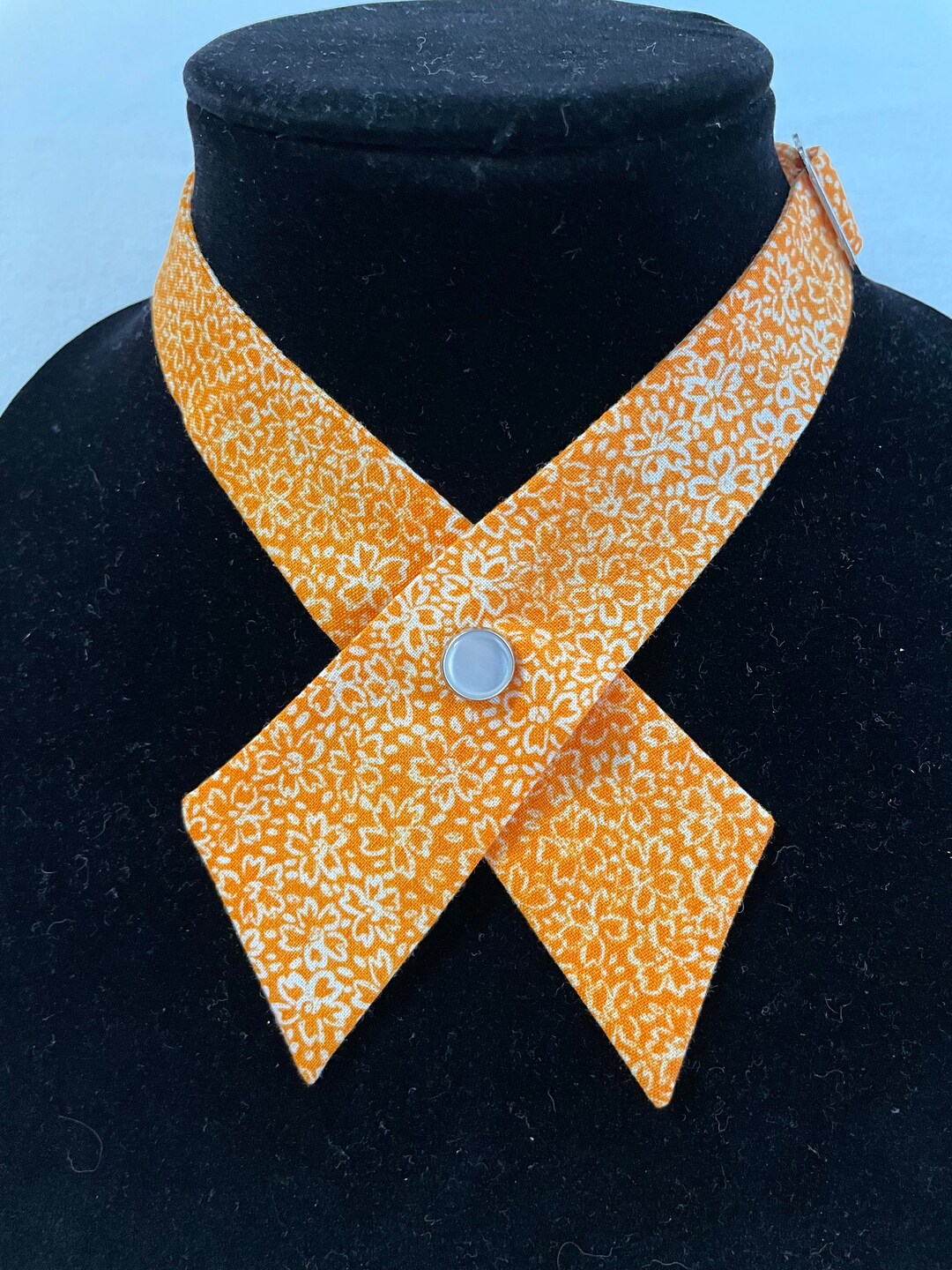 Cross Tie Orange With White Flowers - Etsy