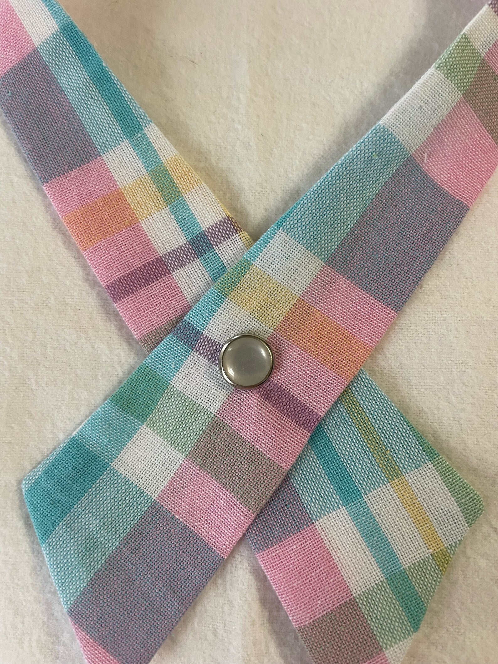 Pastel Plaid Cross Tie - Etsy
