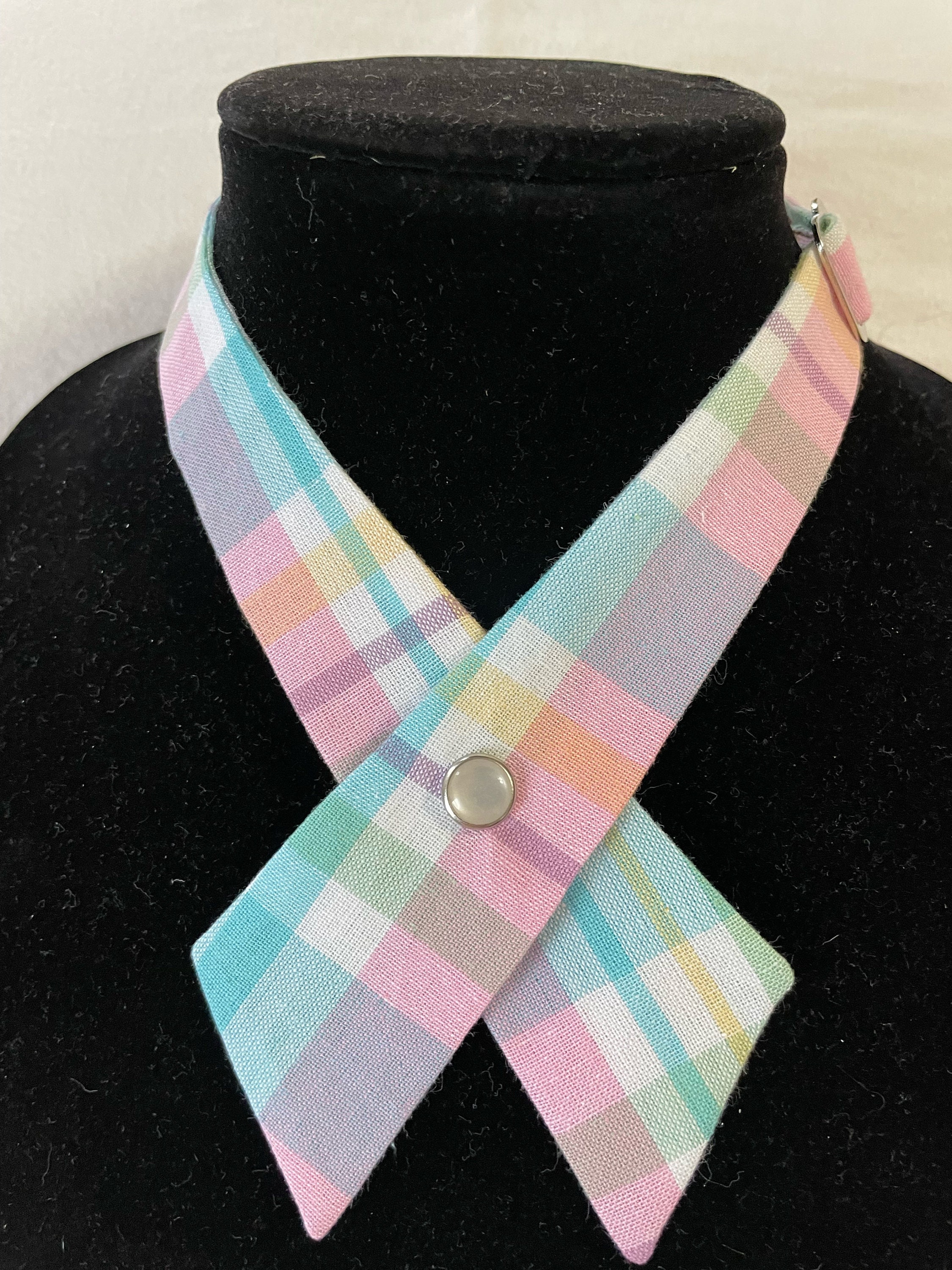 Pastel Plaid Cross Tie - Etsy