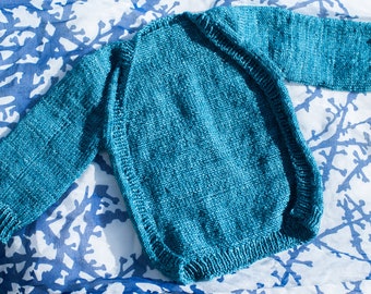 Suéter azul bebé 6 a 12 meses Ropa de bebé tejida a mano Regalo baby ...