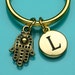 Hamsa Keychain, Gold Hamsa Key Ring, Evil Eye, Fatima's Hand, Initial ...