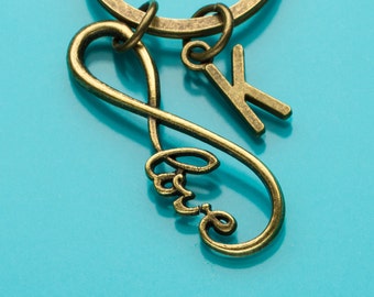 Double Infinity Knot Keychain Infinity Symbol Key Ring | Etsy