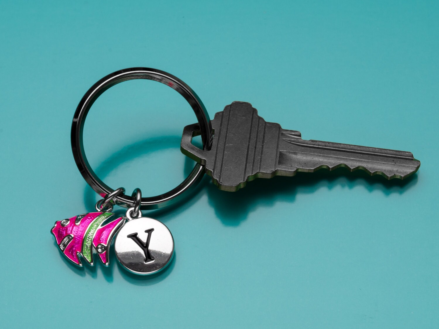 Tropical Fish Keychain Angelfish Key Ring Fish Charm | Etsy