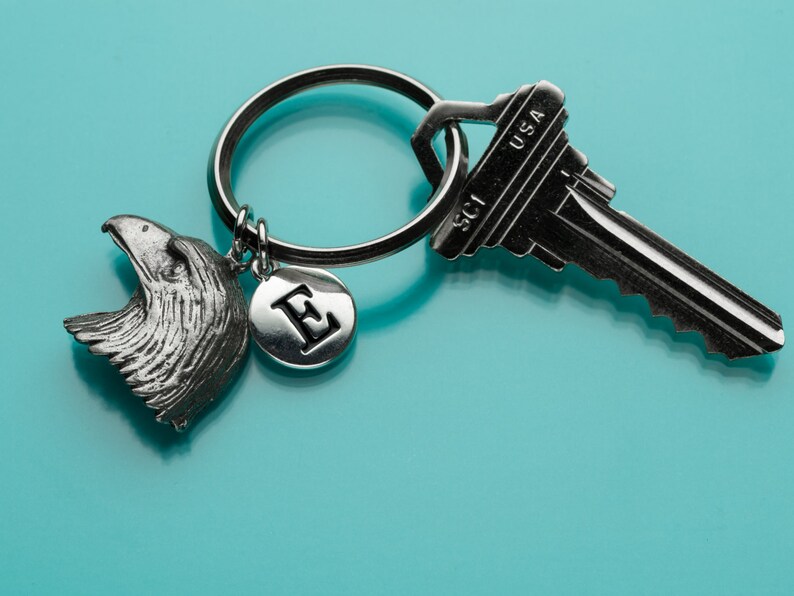 American Eagle Keychain Eagle Head Key Ring American Eagle - Etsy