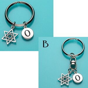 Star of David Keychain, Star of David Key Ring, Jewish Star Charm ...