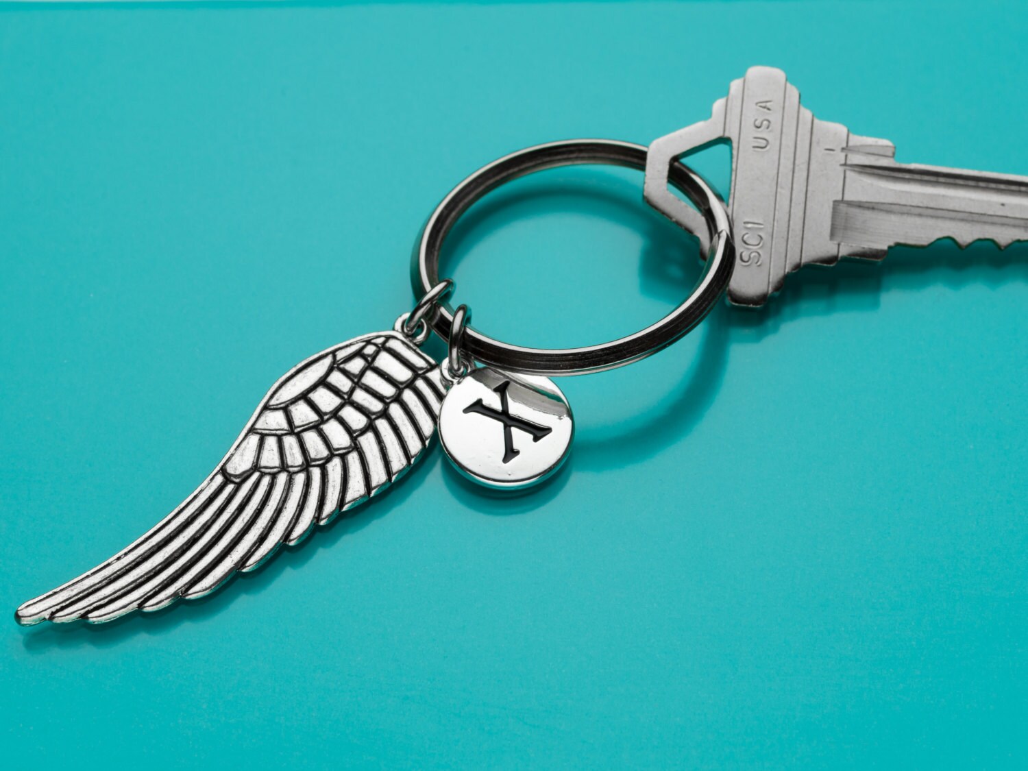 Angel Wing Keychain Angel Wing Key Ring Large Wing Charm - Etsy