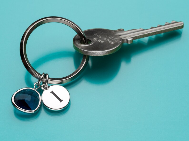 Sapphire Crystal Gem Keychain Sapphire Crystal Gem Key Ring | Etsy