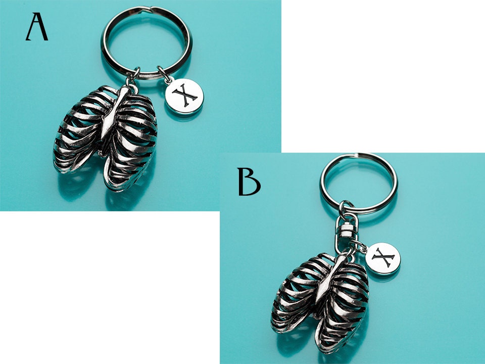 Rib Cage Keychain Rib Cage Key Ring Skeleton Ribcage - Etsy