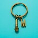 Microphone Keychain, Bronze Microphone Key Ring, Music, Initial ...