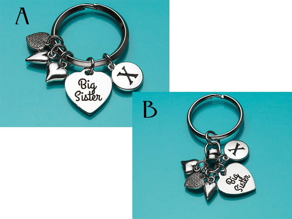 Big Sister Keychain Sister Key Ring Sister Gift Heart | Etsy