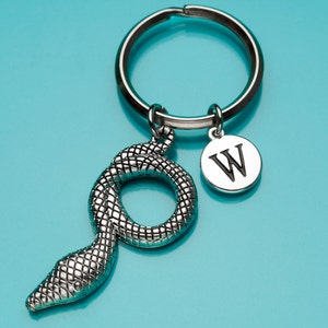 Coiled Snake Keychain, Coiled Snake Key Ring, Coiled Snake Charm ...