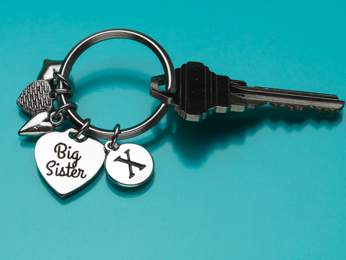Big Sister Keychain Sister Key Ring Sister Gift Heart - Etsy