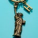 Statue of Liberty Keychain, Bronze Statue of Liberty Key Ring, NY ...