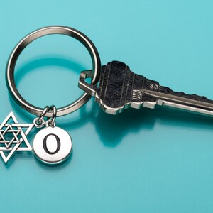 Star of David Keychain, Star of David Key Ring, Jewish Star Charm ...