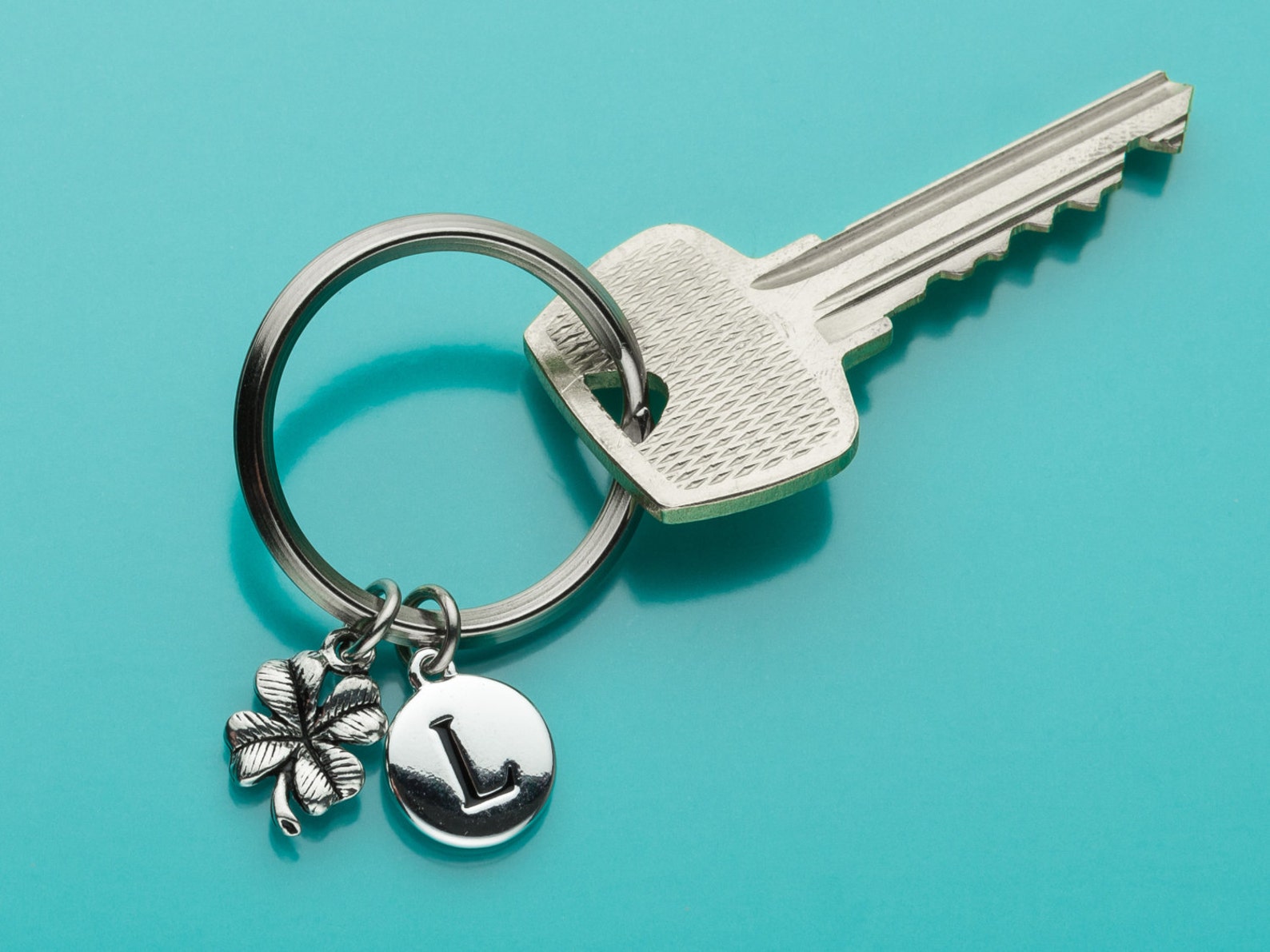 Four Leaf Clover Keychain, Four Leaf Clover Key Ring, Good Luck ...