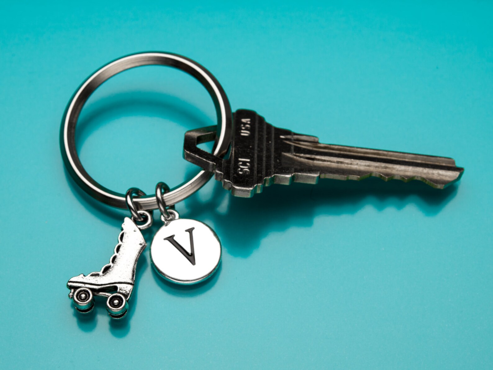 Roller Skate Keychain Roller Skate Key Ring Skating Charm - Etsy