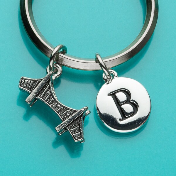 Initial Keychain - Etsy