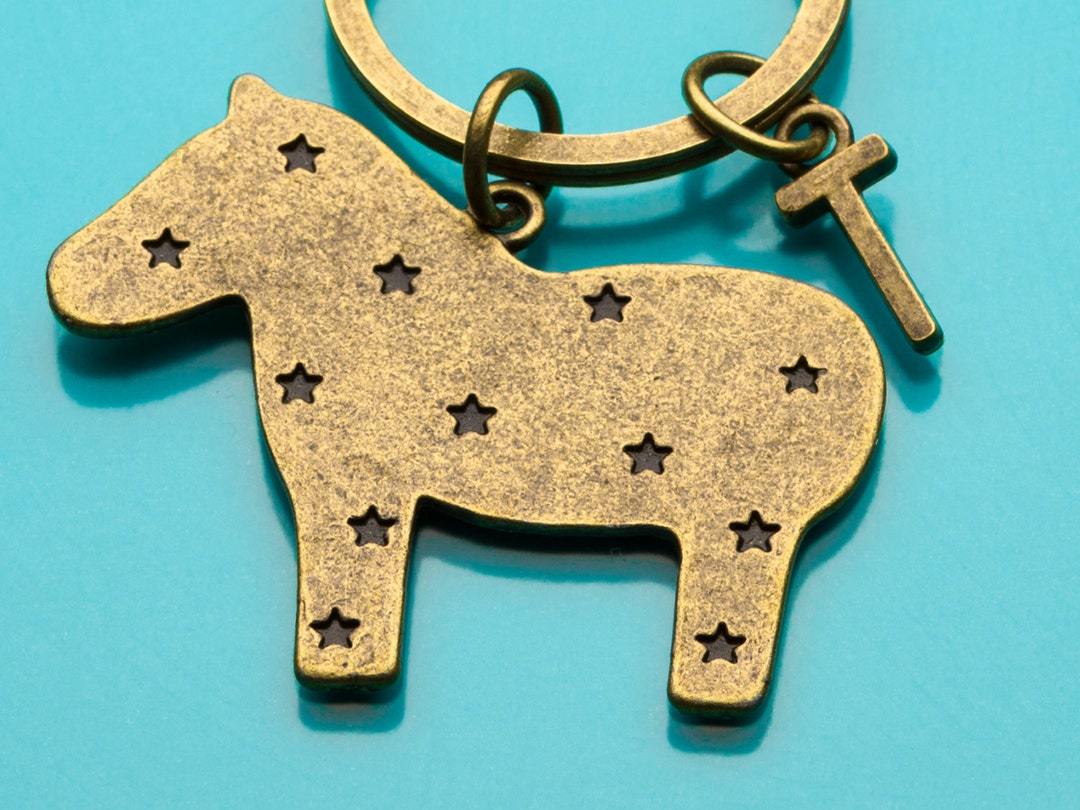 Donkey Keychain, Bronze Donkey Key Ring, Animal Charm, Democrat ...