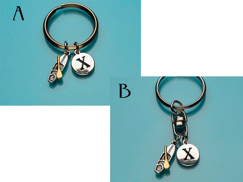Kayak Keychain Kayak Key Ring Two Tone Keychain Boat Charm - Etsy