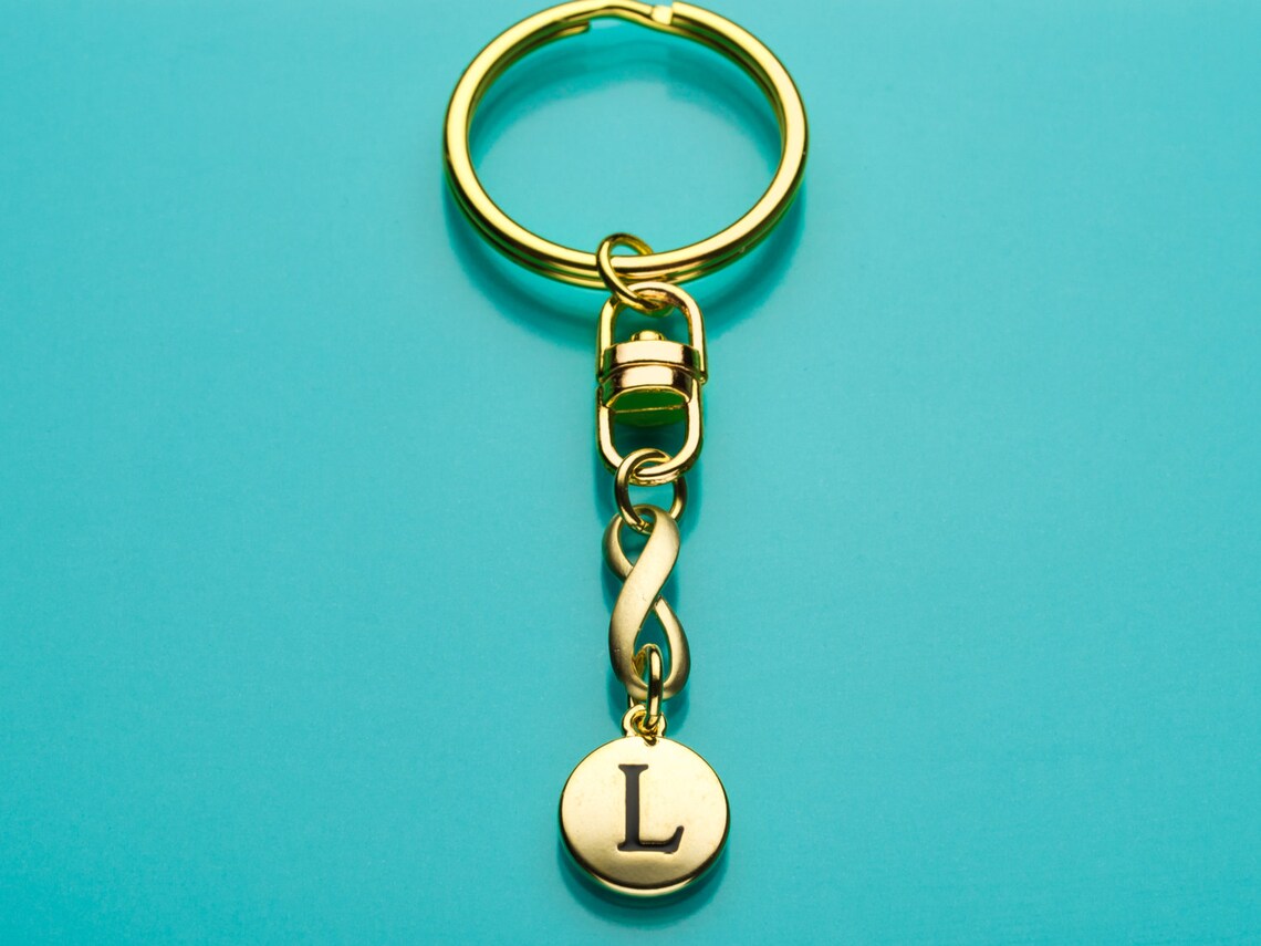 Infinity Symbol Keychain Gold Infinity Symbol Key Ring - Etsy