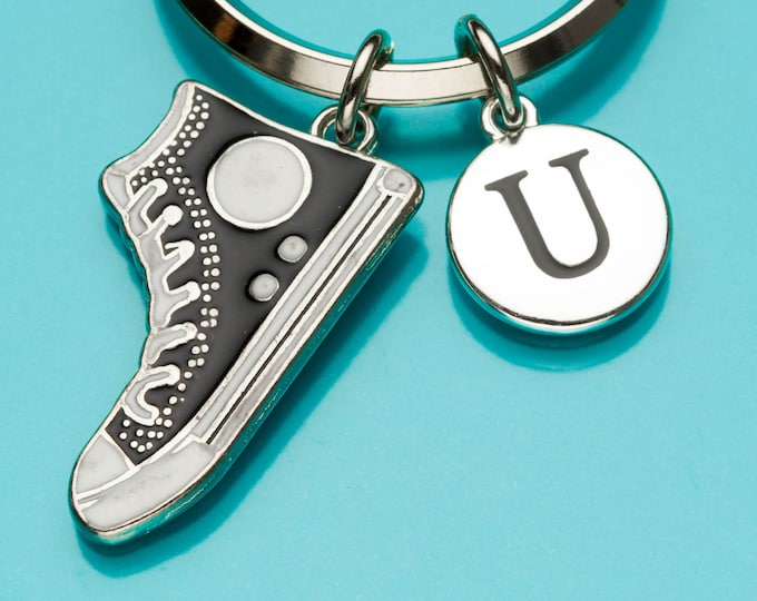 High Tops Keychain Converse Sneakers Key Ring Black - Etsy