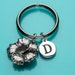 Hibiscus Keychain, Hibiscus Key Ring, Flower Charm, Garden Flower ...