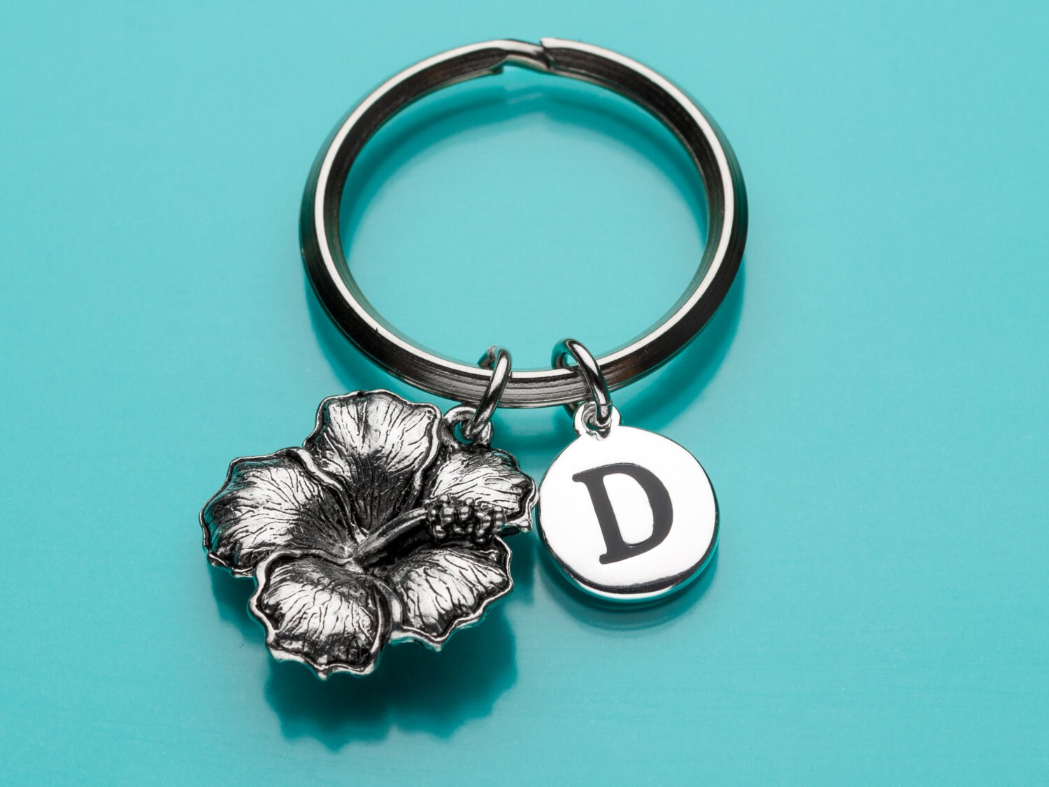 Hibiscus Keychain Hibiscus Key Ring Flower Charm Garden - Etsy