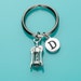 Corkscrew Keychain, Corkscrew Key Ring, Wine Accessories, Initial ...