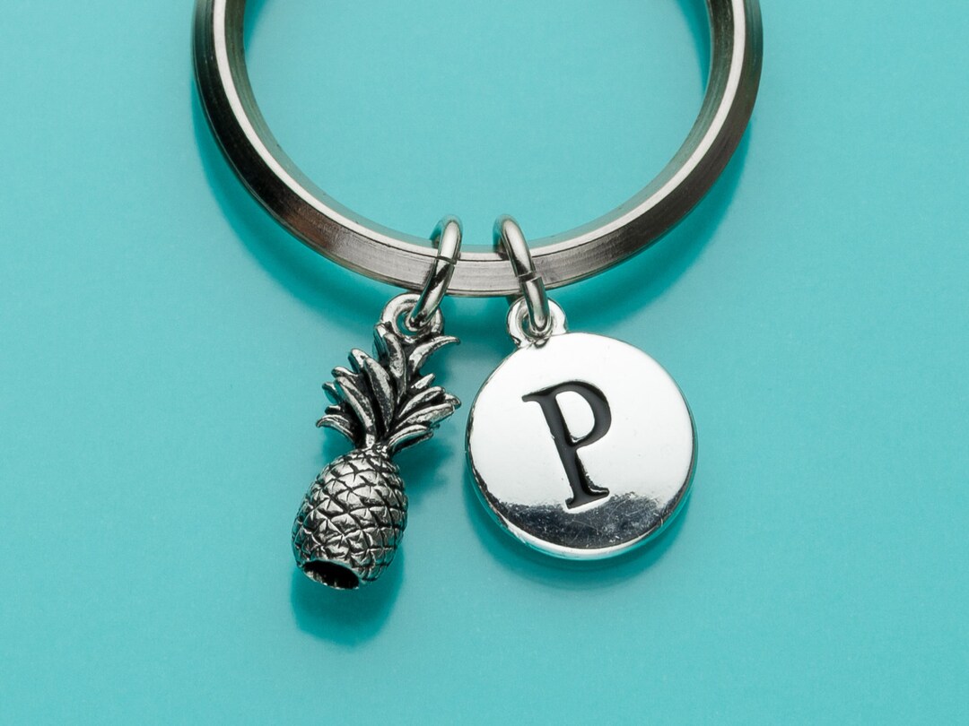 Pineapple Keychain, Pineapple Key Ring, Food Charm, Fruit, Personalized ...
